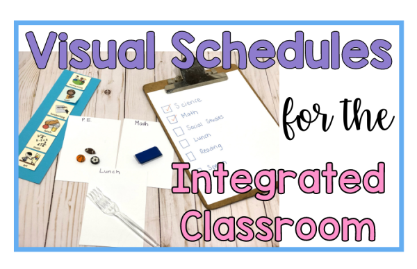 Visual Schedules for the Integrated Classroom - Mrs. Moe's Modifications