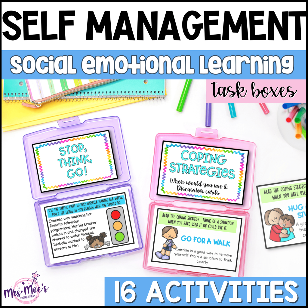 Self Management: Social Emotional Learning Task Boxes - Mrs. Moe's ...