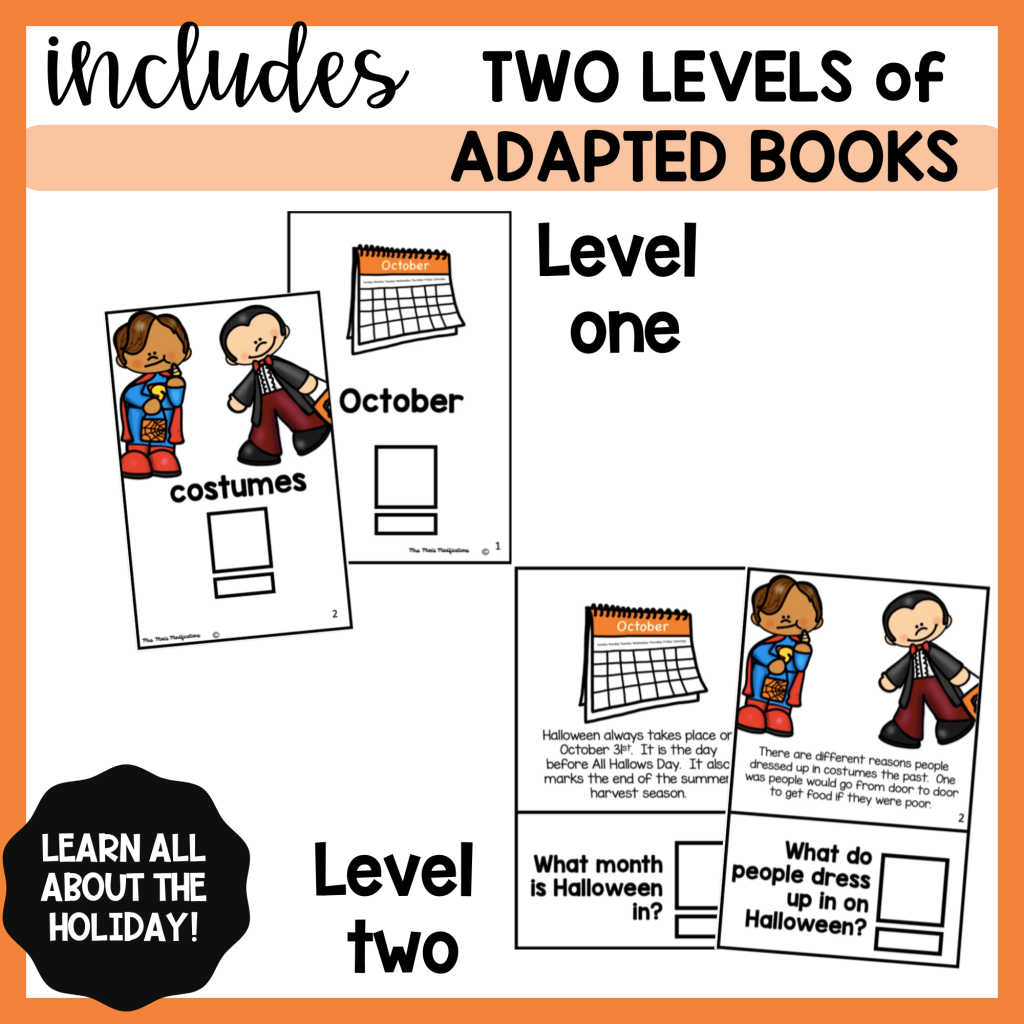 Halloween- Adapted Book - Mrs. Moe's Modifications