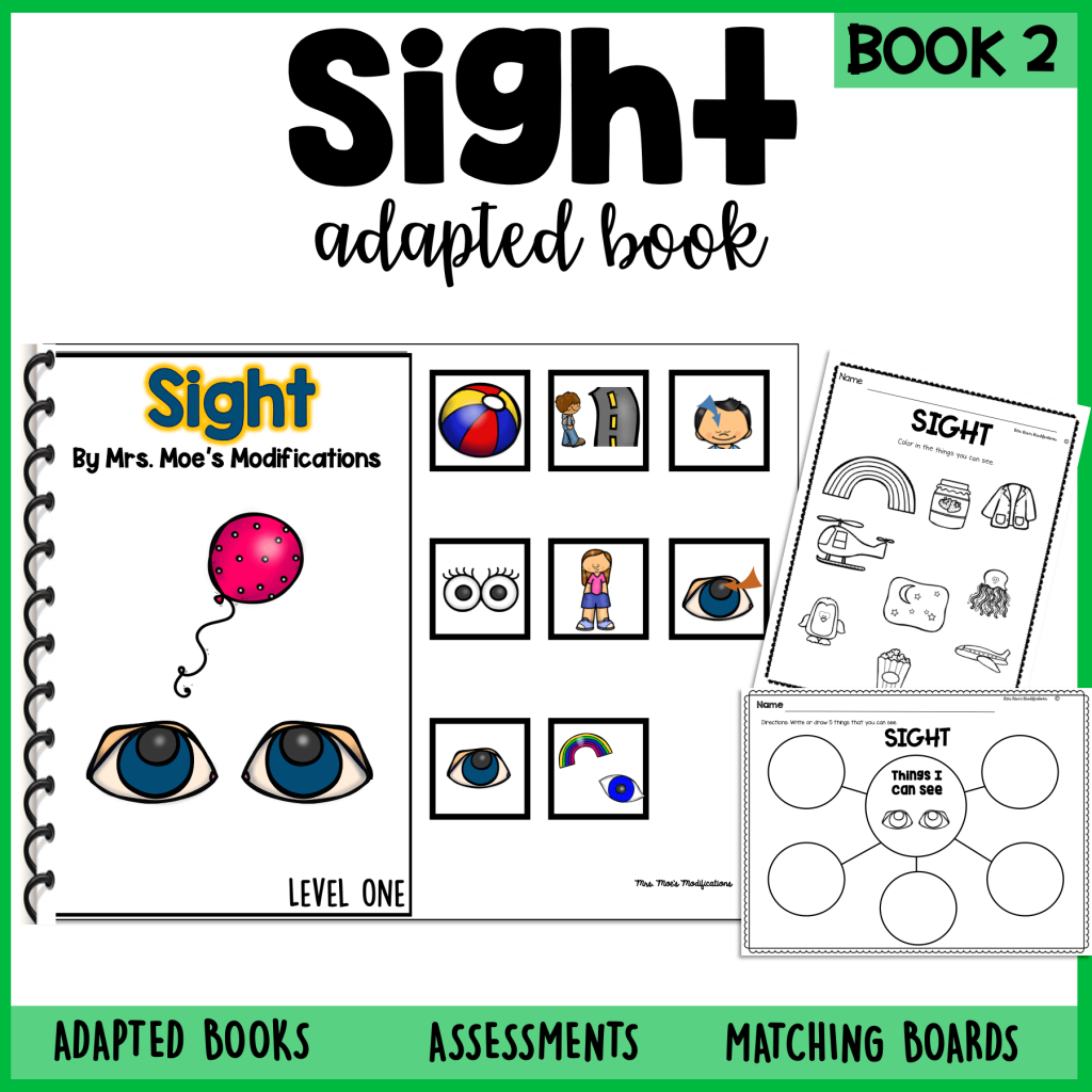 5 Senses Adapted Book BUNDLE - Mrs. Moe's Modifications