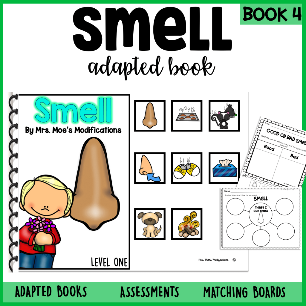 Smell Adapted Book {The 5 Senses Book 4} - Mrs. Moe's Modifications