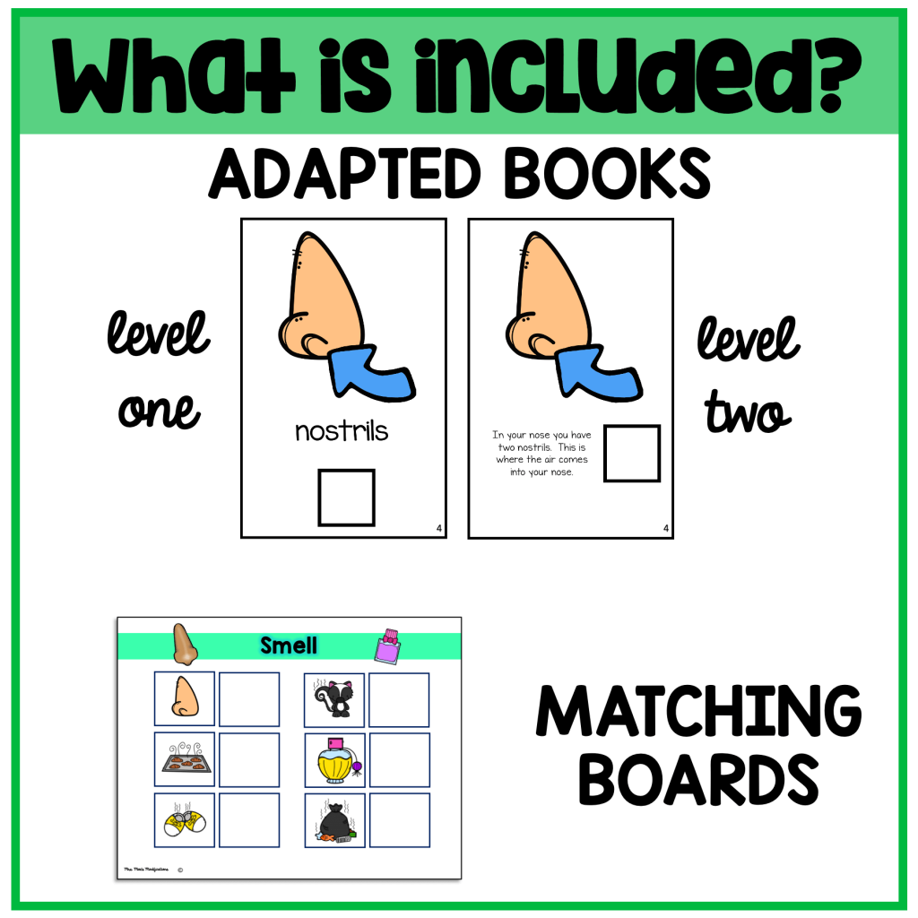 Smell Adapted Book {The 5 Senses Book 4} - Mrs. Moe's Modifications