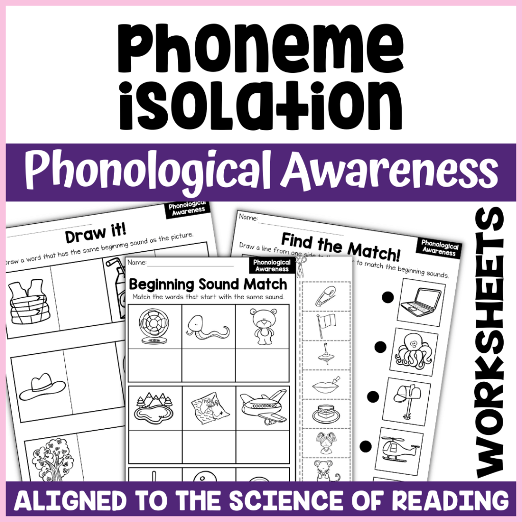 Beginning, Middle, and Ending Sounds: Phoneme Isolation: Phonological ...