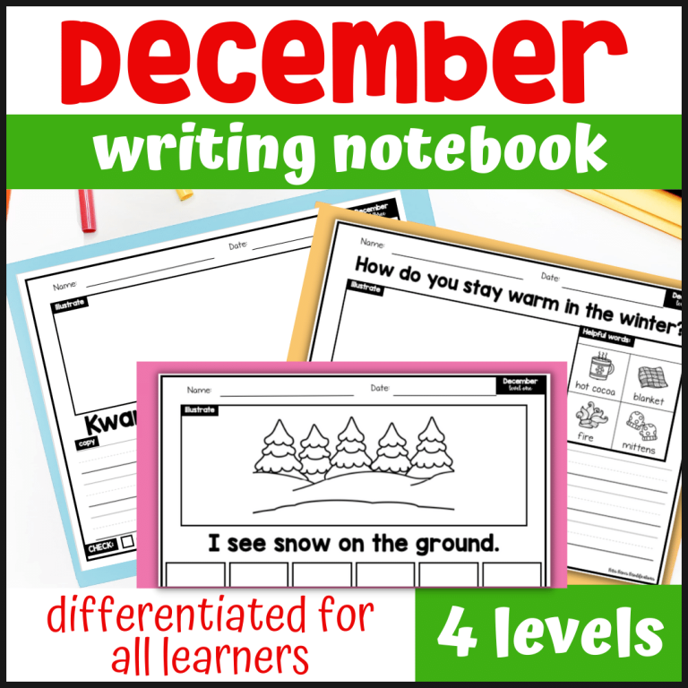 Year Long Differentiated Writing Notebook Bundle - Mrs. Moe's Modifications