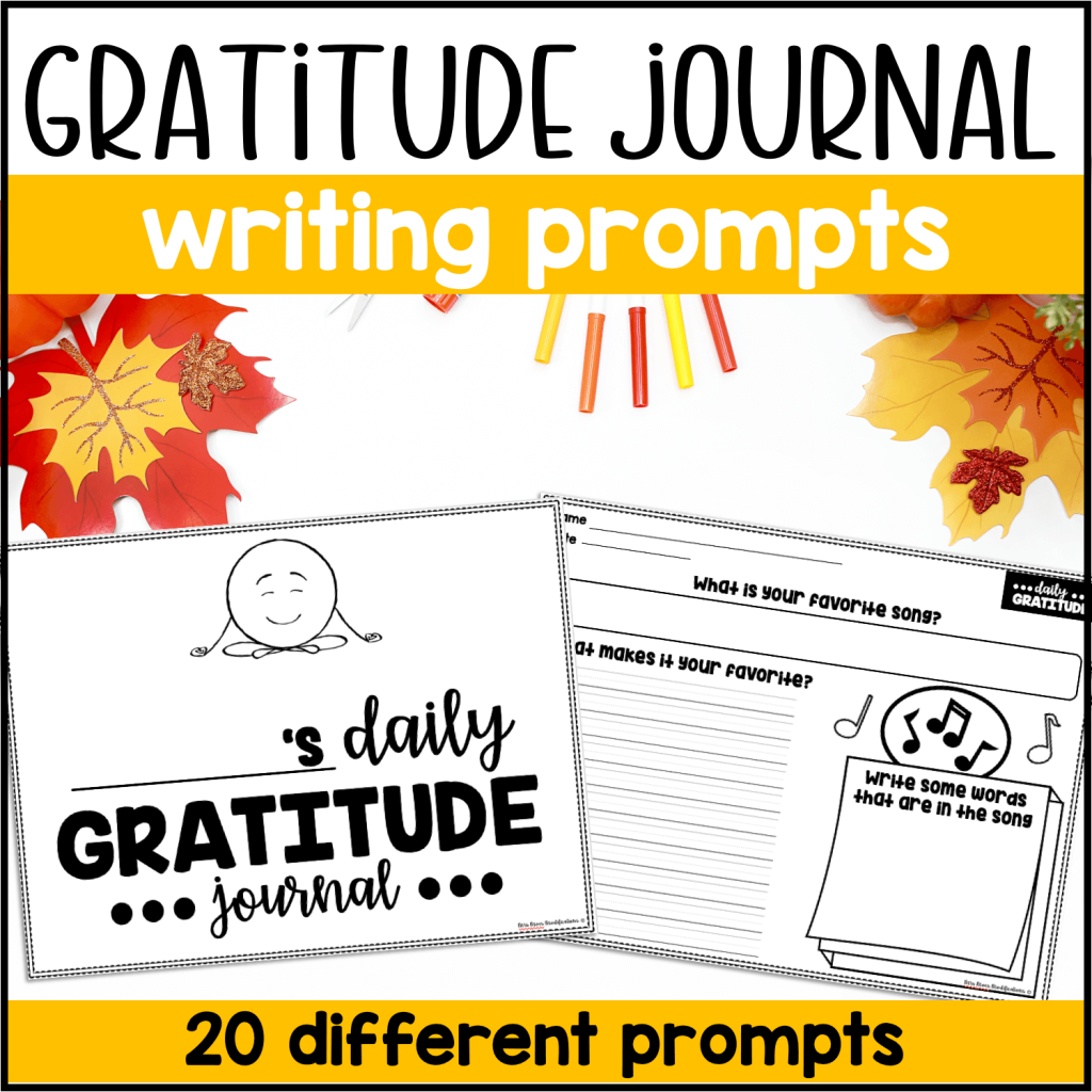 Gratitude Journal Writing Activity - Mrs. Moe's Modifications