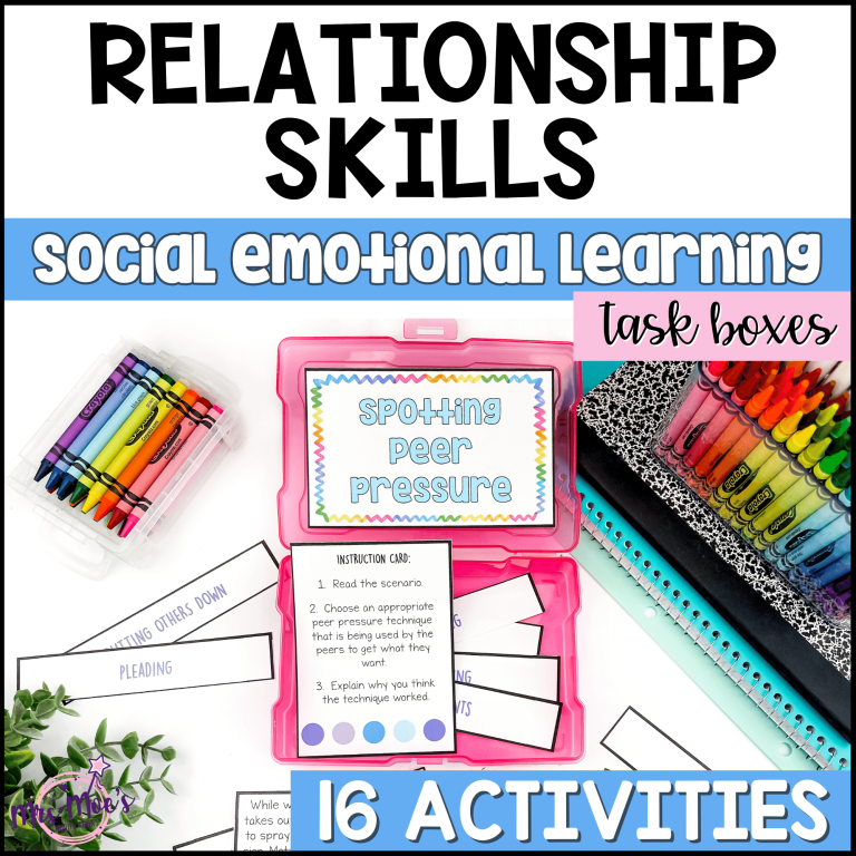 Relationship Skills: Social Emotional Learning Task Boxes - Mrs. Moe's ...