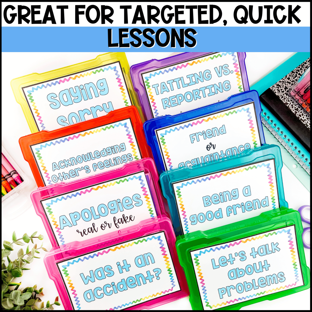 Relationship Skills: Social Emotional Learning Task Boxes - Mrs. Moe's ...