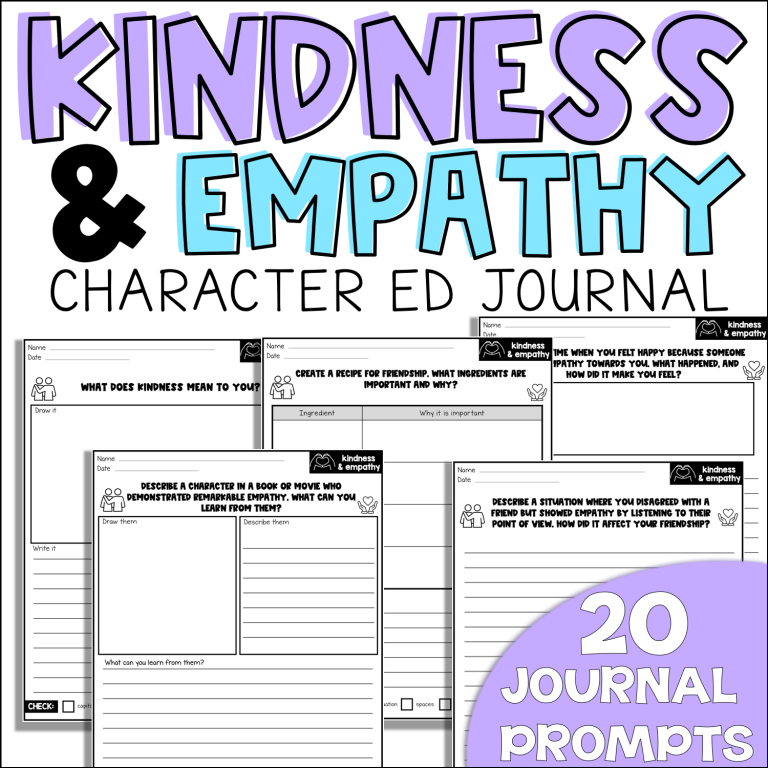Kindness and Empathy Writing Prompts: Character Education - Mrs. Moe's ...