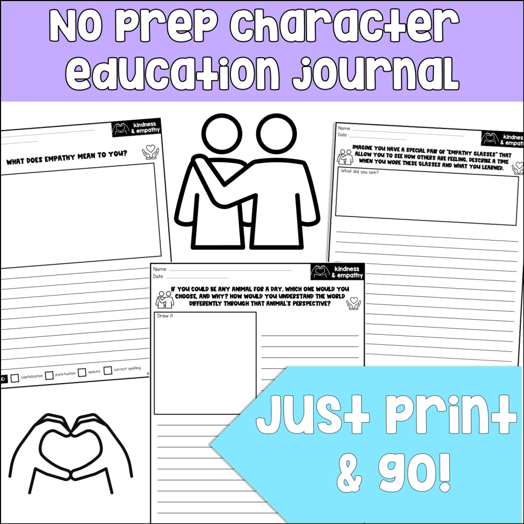 Kindness and Empathy Writing Prompts: Character Education - Mrs. Moe's ...