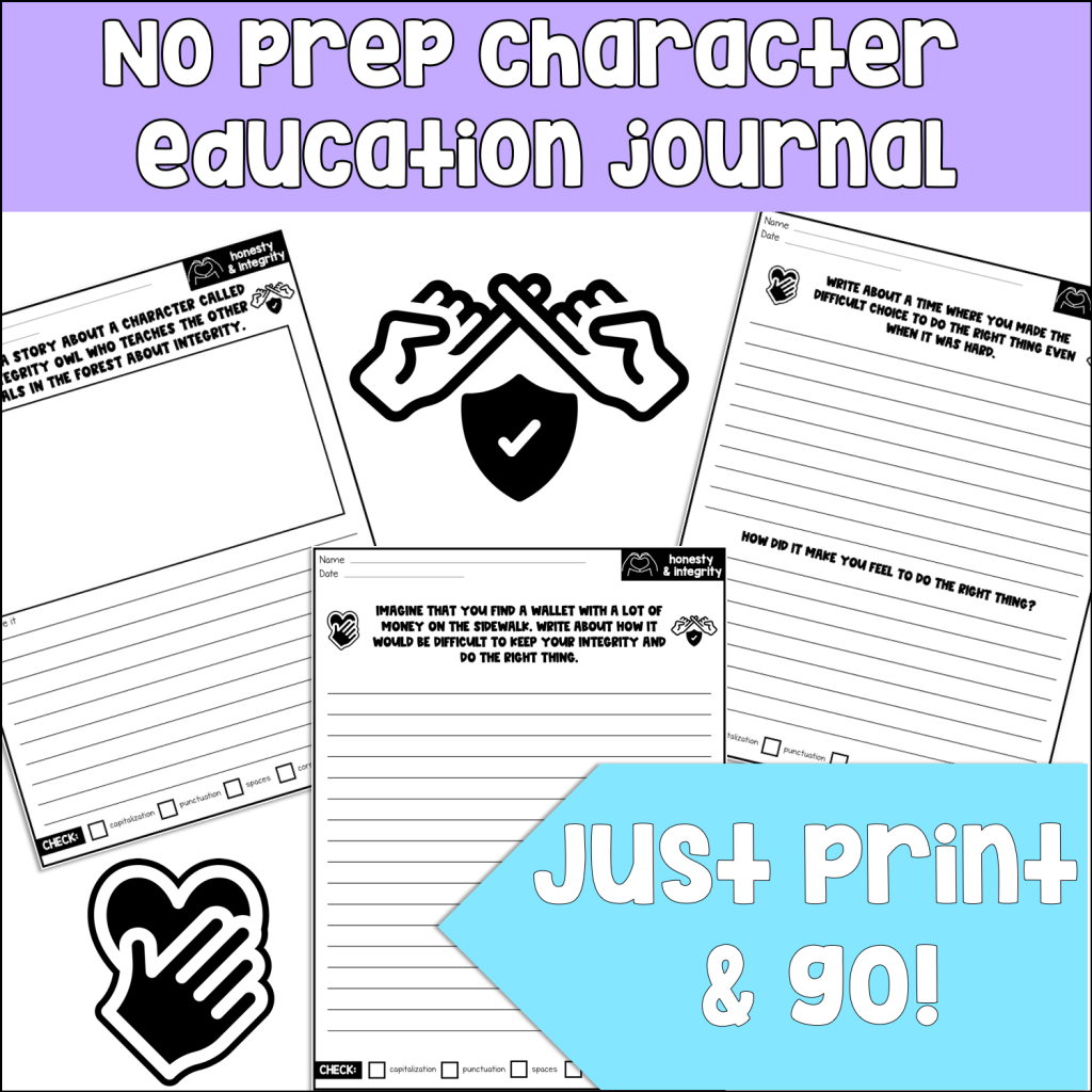 Integrity and Honesty Writing Prompts: Character Education - Mrs. Moe's ...
