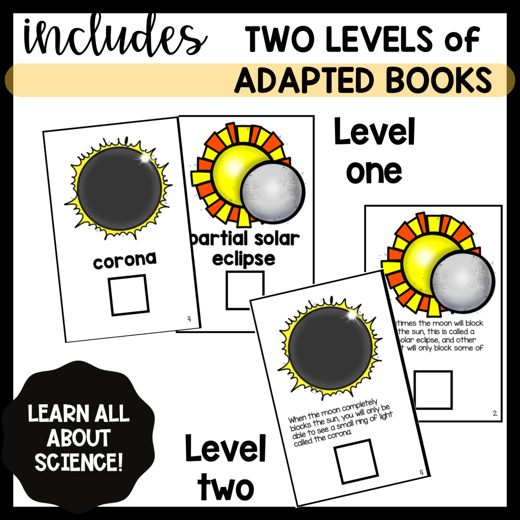 Solar Eclipse | Adapted Book | Science - Mrs. Moe's Modifications