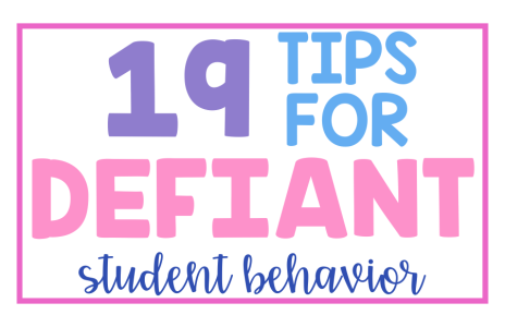 19 Tips for Defiant Student Behavior - Mrs. Moe's Modifications
