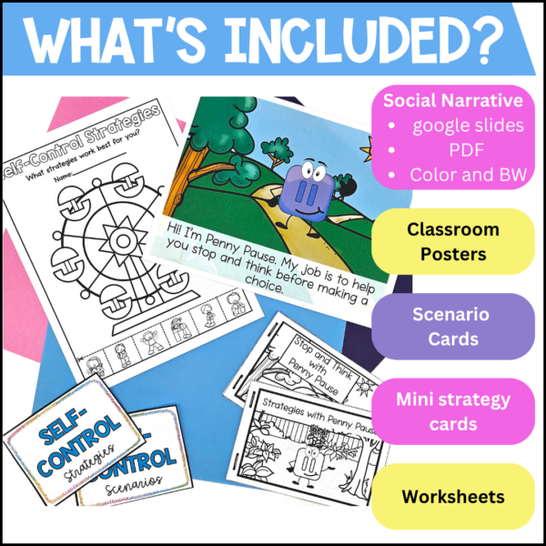 Self Control Mini Unit | Social Emotional Learning | Impulse Control ...